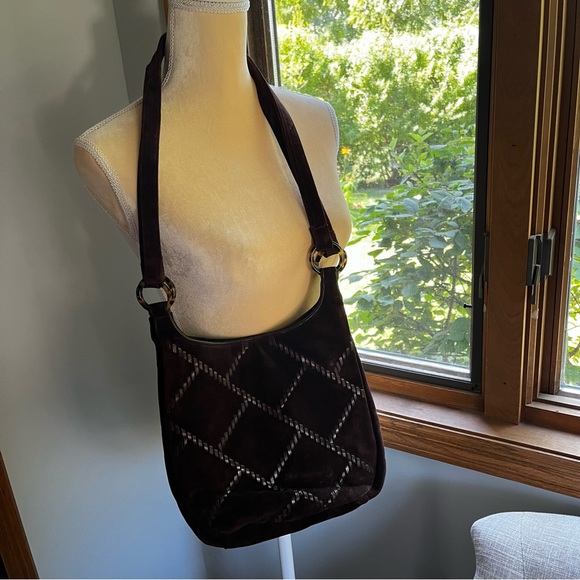 Sharif | Bags | Vintage Sharif Brown Suede Patchwork Purse | Poshmark